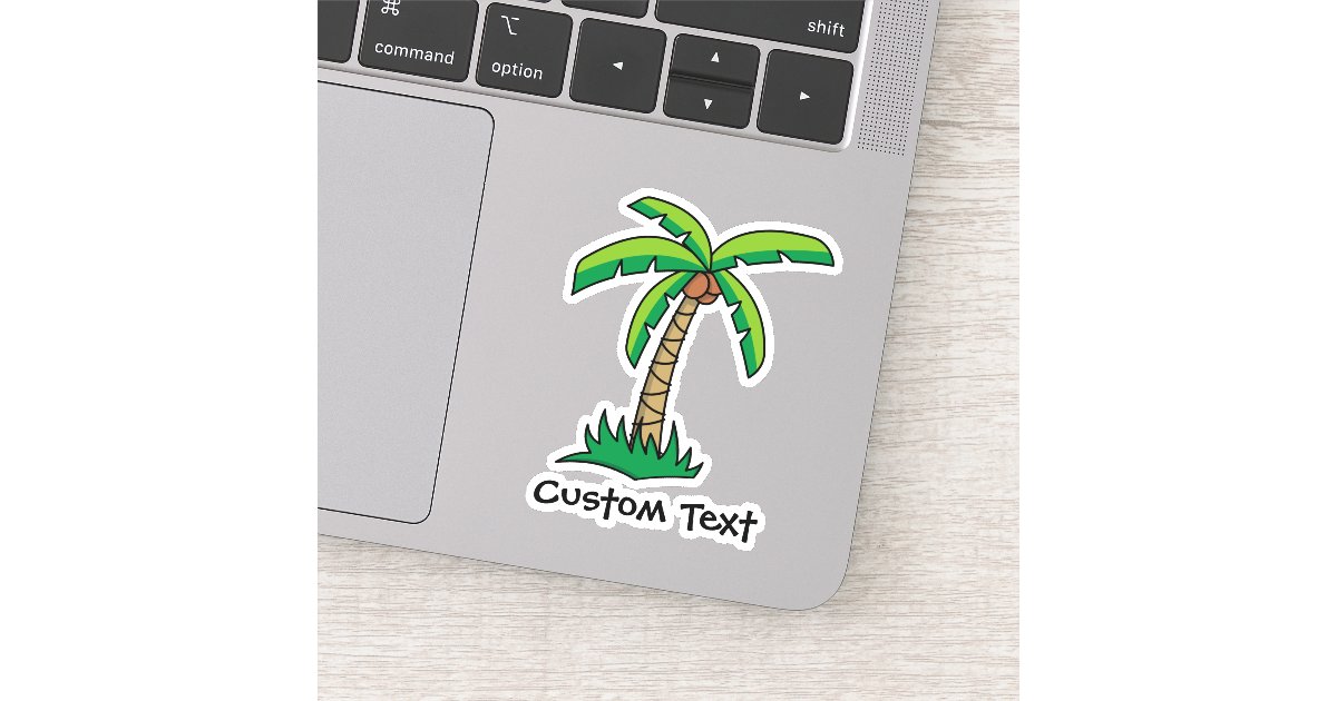 Palm Tree Cartoon Sticker | Zazzle