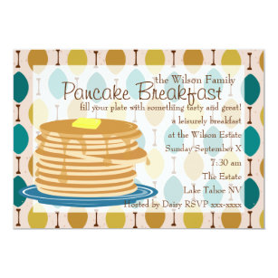 Pancake Breakfast Invitations & Announcements | Zazzle AU