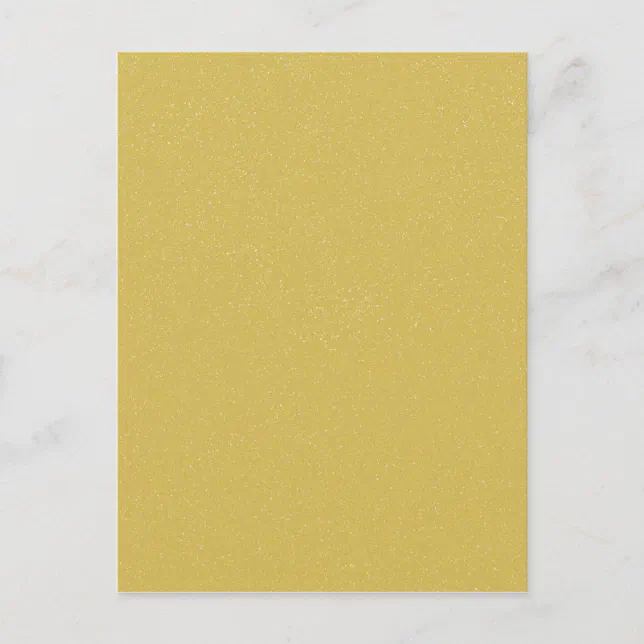 PANTONE Custard YELLOW with fine faux Glitter Postcard | Zazzle