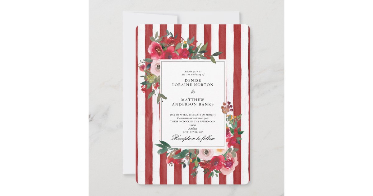 Pantone "Lava Falls" Wedding Invitation | Zazzle