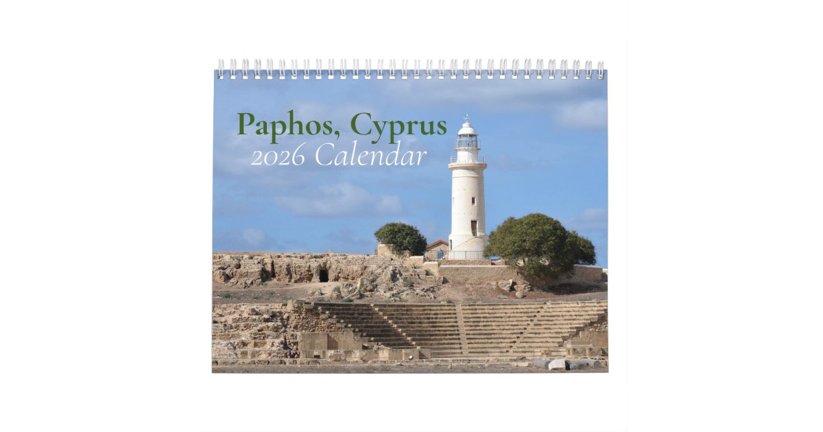 Paphos Cyprus 2025 Calendar | Zazzle