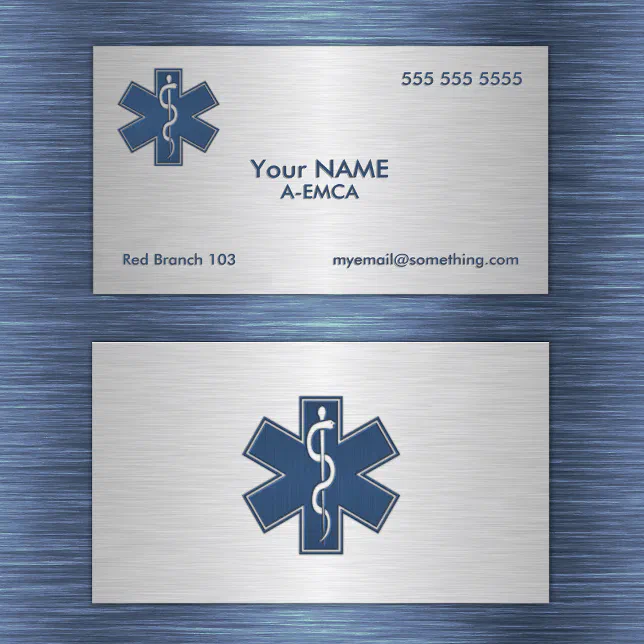 Paramedic EMT EMS Deluxe Business Card | Zazzle
