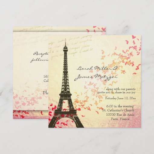 Paris Themed Wedding Invitation | Zazzle