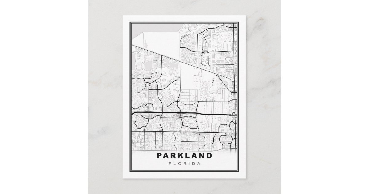 Parkland Map Postcard | Zazzle
