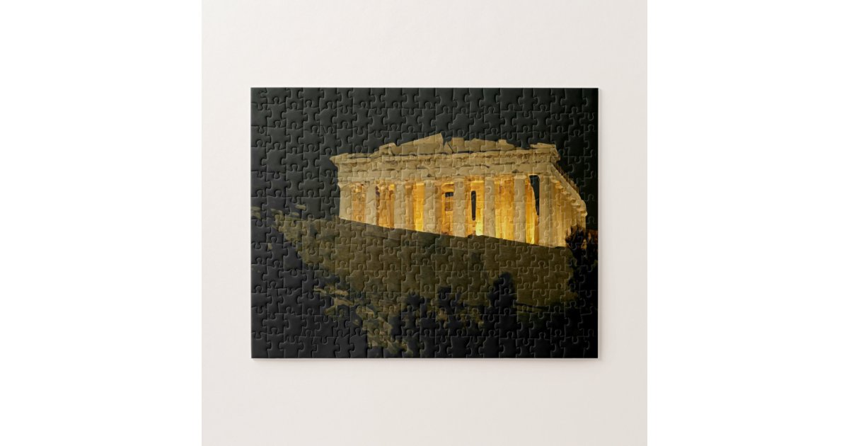 Parthenon at Night Jigsaw Puzzle | Zazzle