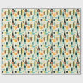 Pastel Abstract Mid-Century Pattern Wrapping Paper | Zazzle