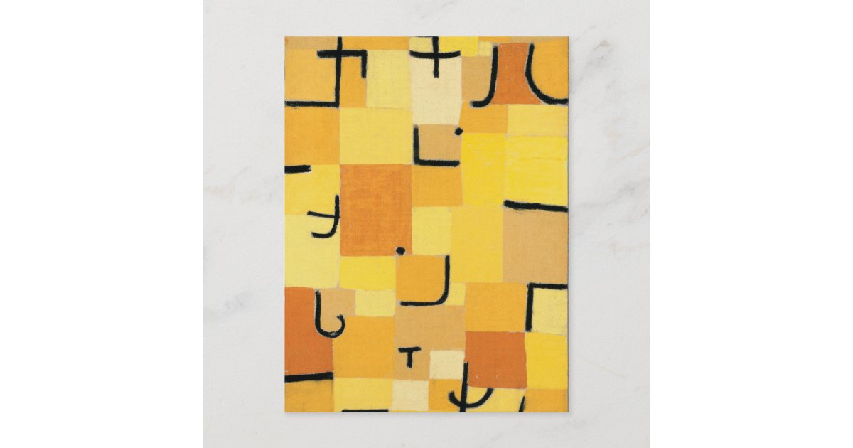 Paul Klee - Signs In Yellow Postcard | Zazzle
