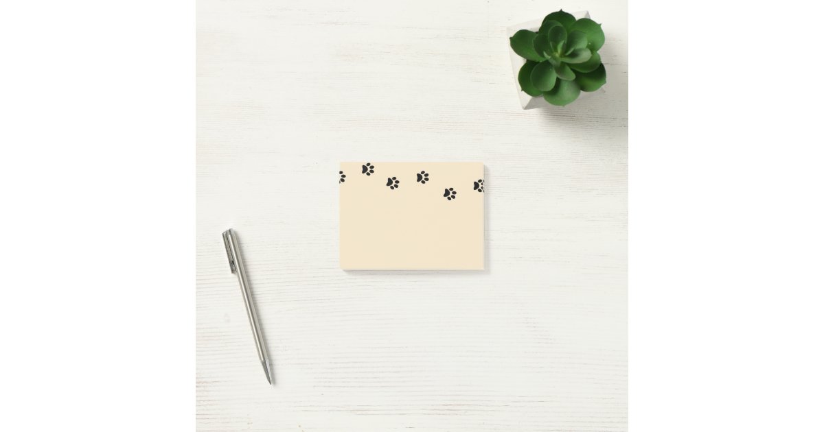 Paw Prints Post It Notes | Zazzle