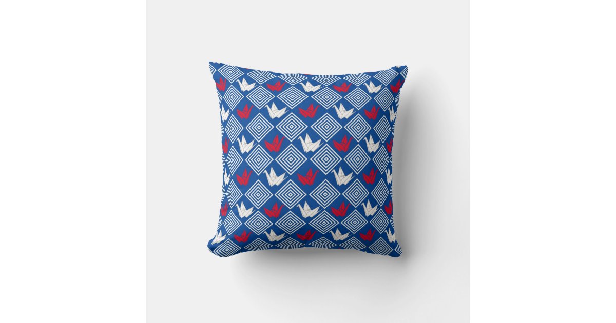Peace Orizuru Pattern Cushion | Zazzle