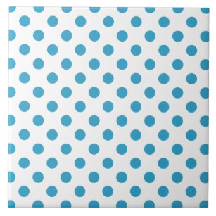 Blue Polka Dots Decorative Ceramic Tiles | Zazzle.com.au