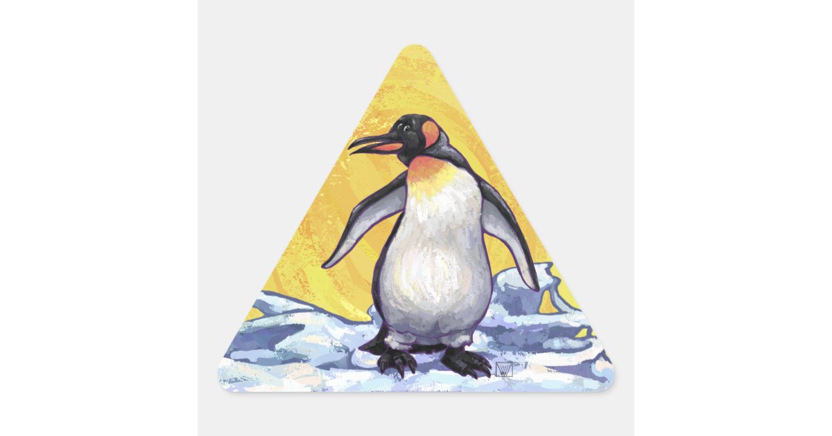 Penguin Gifts & Accessories Triangle Sticker | Zazzle