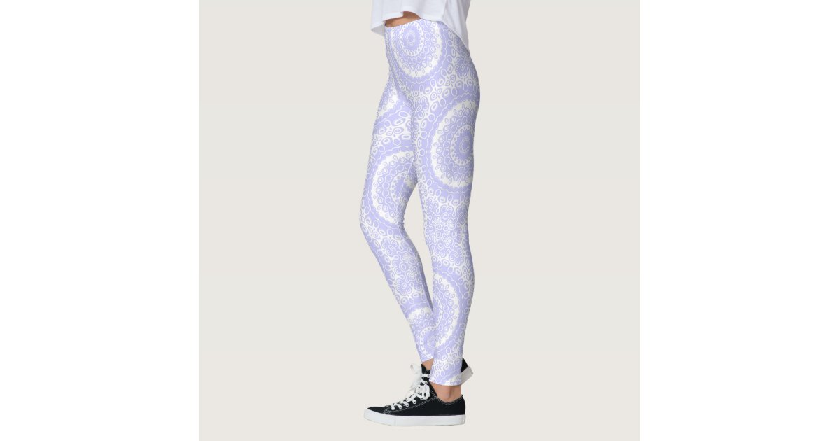 Periwinkle Dream Mandala Pattern Leggings | Zazzle