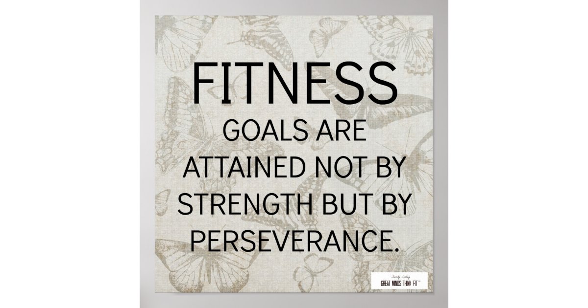 Perseverance for Fitness Success Poster | Zazzle