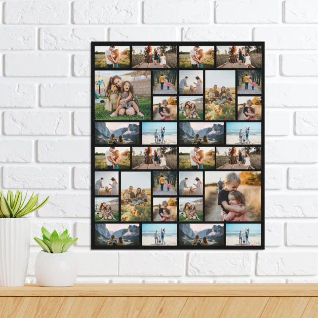 Personalised 32 Photo Collage Poster | Zazzle