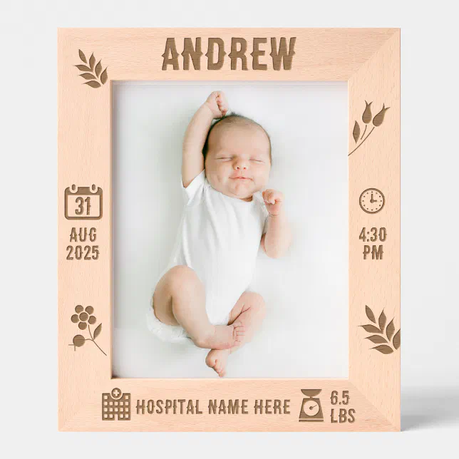 Personalised Baby Memory Frame | DP7 | Zazzle