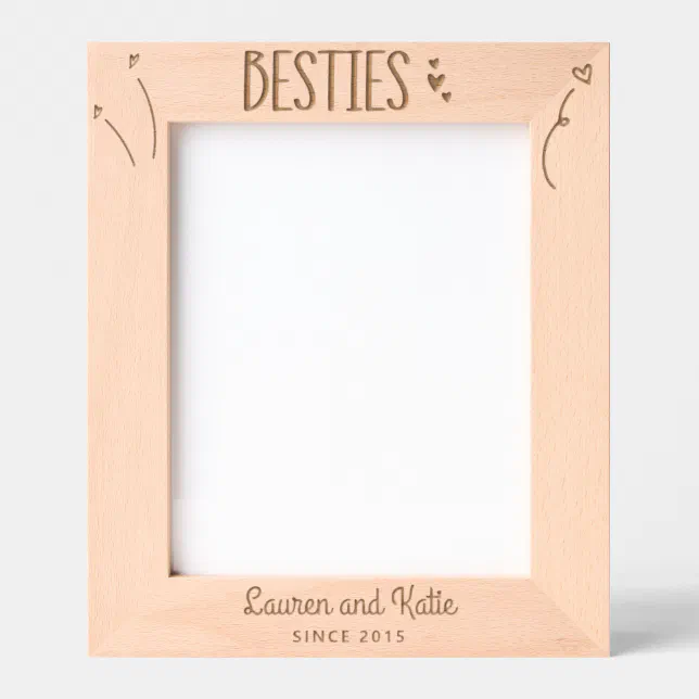 Personalised Best Friend Photograph Etched Frames | Zazzle