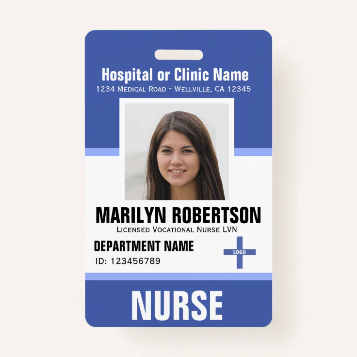 Personalised Clinic Hospital Employee ID Badge | Zazzle