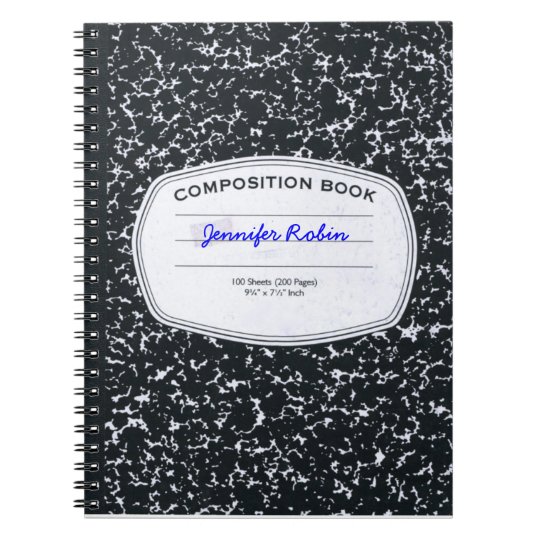 Personalised Composition Style Notebook | Zazzle.com.au