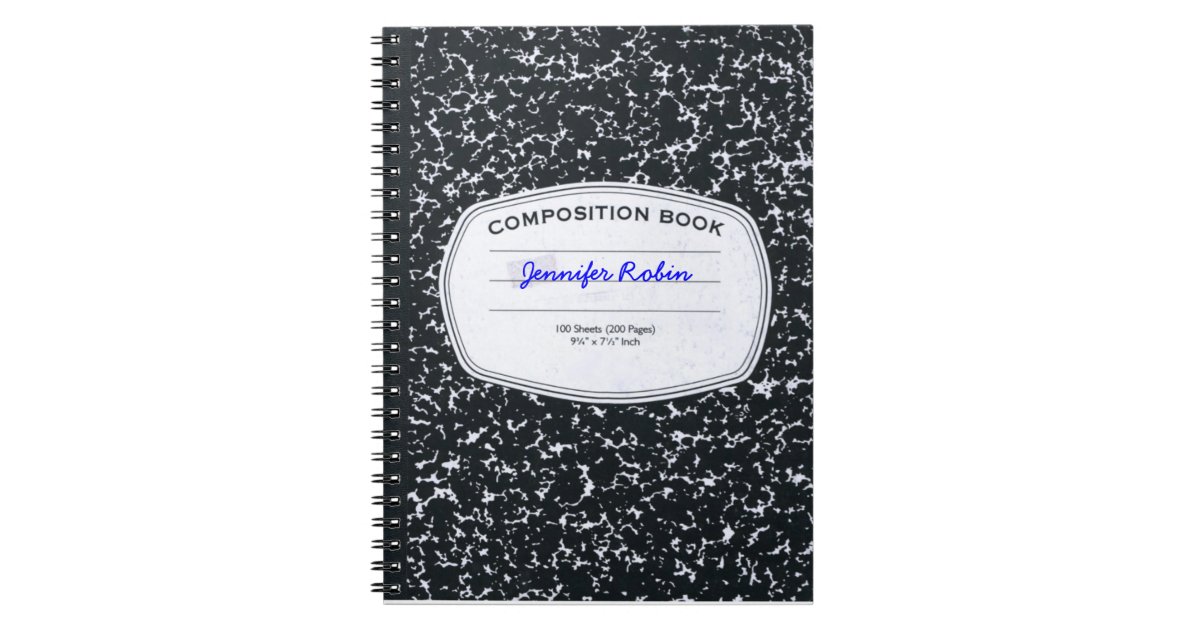 Personalised Composition Style Notebook | Zazzle