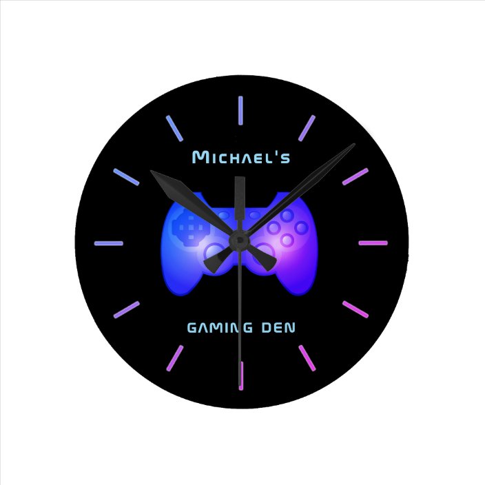 Personalised GAMING DEN Gamers Wall Clock | Zazzle.com.au
