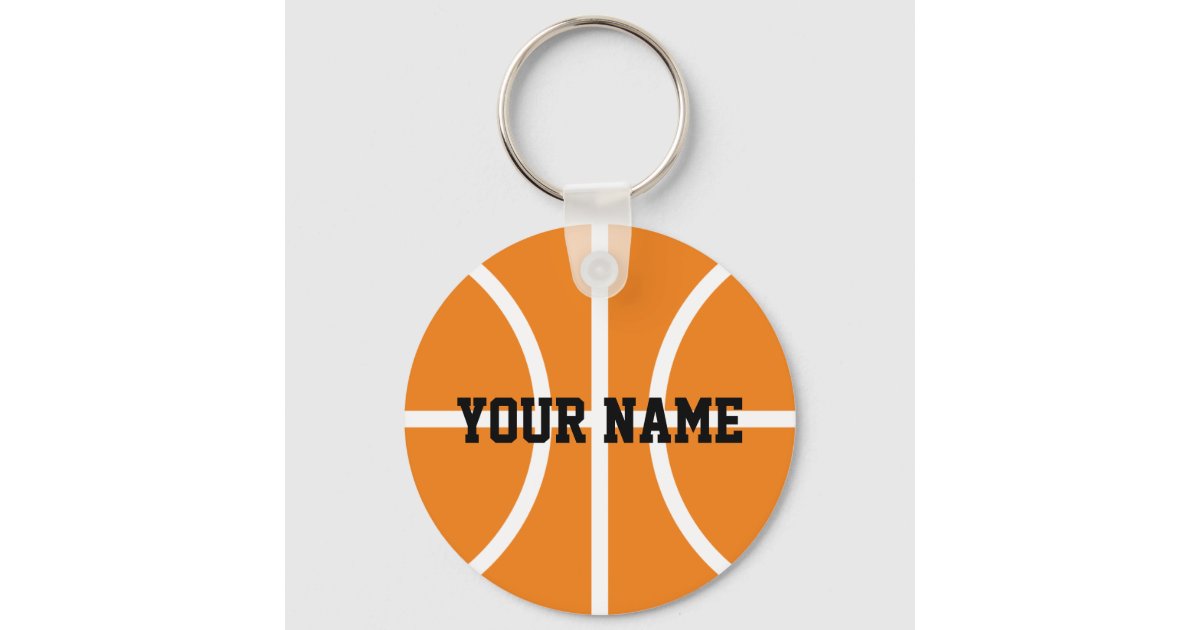 Personalised name basketball player keychains | Zazzle