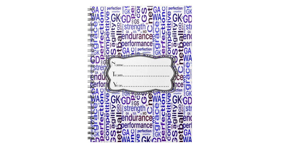 Personalised Netball Coach Notebook | Zazzle