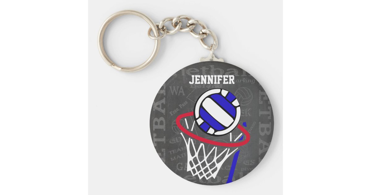 Personalised Netball Keyring | Zazzle.com.au