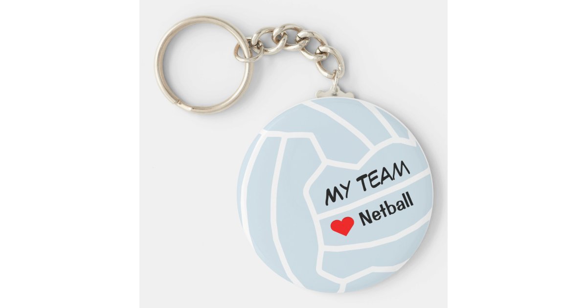 Personalised Netball Theme Ball Design Key Ring | Zazzle.com.au
