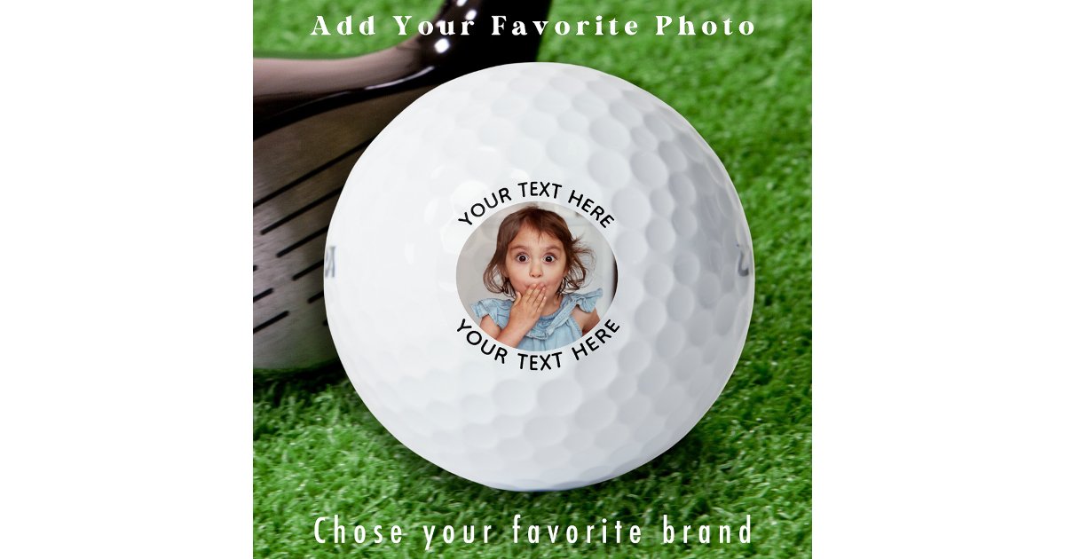 Personalised Photo Modern Create Template Golfer Golf Balls | Zazzle