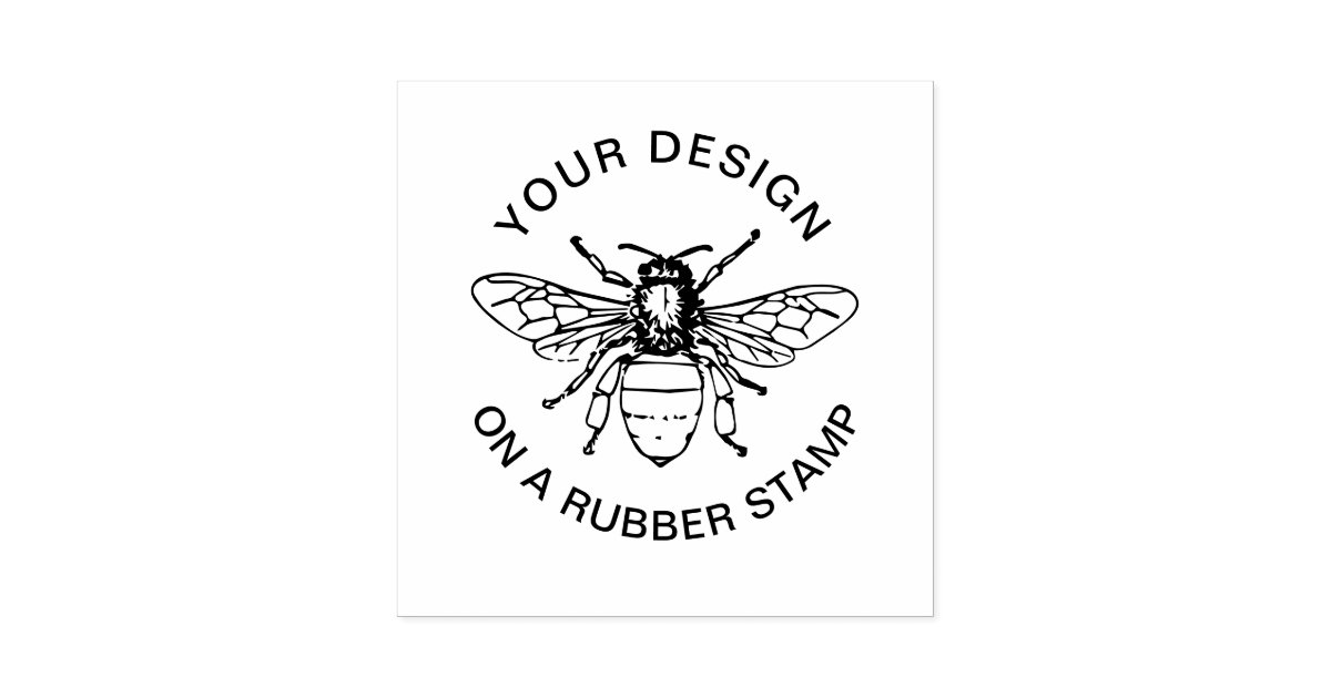 Personalised Stamp| Bee Stamp|eco Rubber Stamp | Zazzle