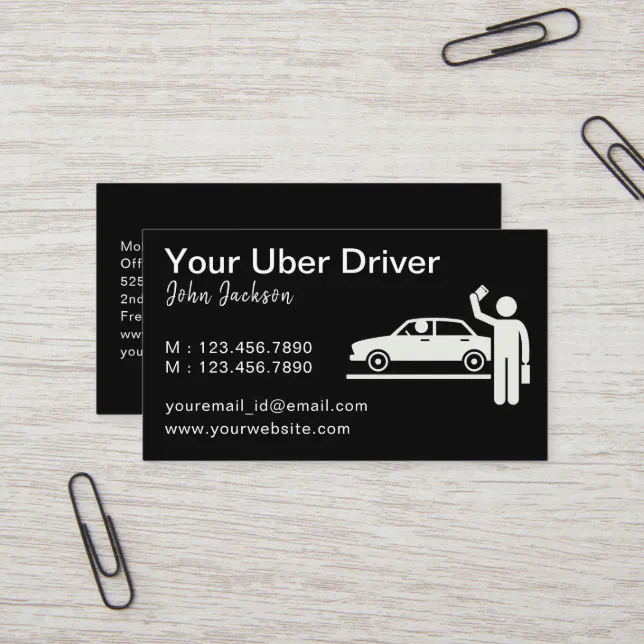 Personalised Uber Driver QR Code Business Card | Zazzle