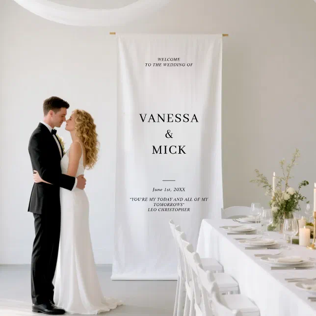 Personalised Wedding Welcome Custom Wedding Party Banner | Zazzle