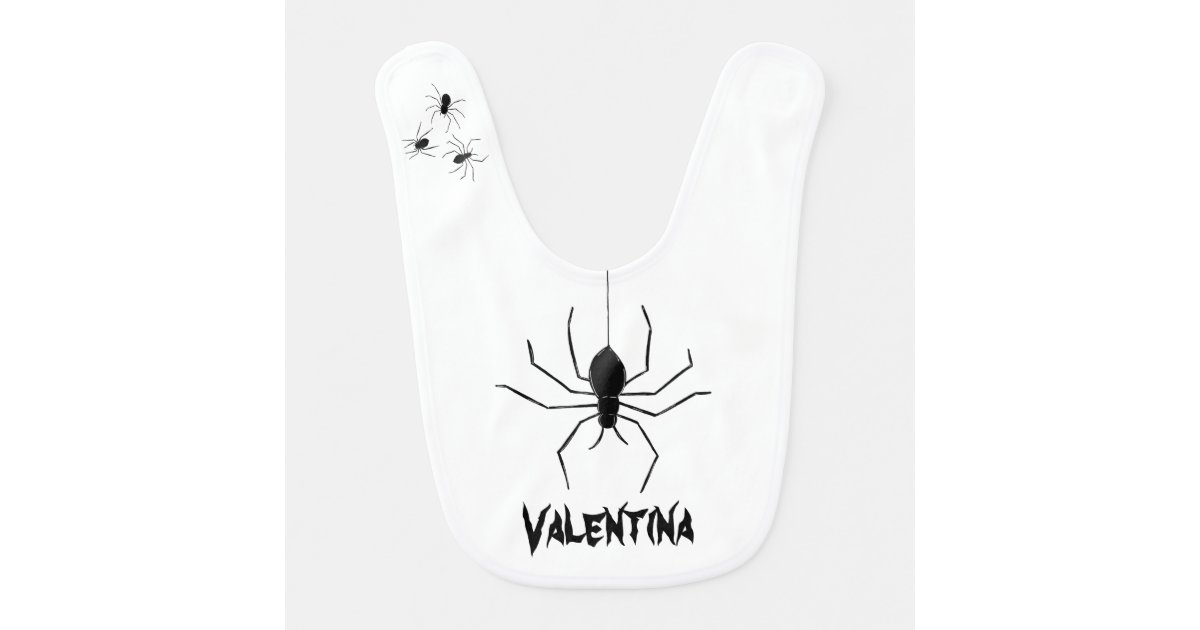 Personalized Creepy Spiders Halloween Bib | Zazzle