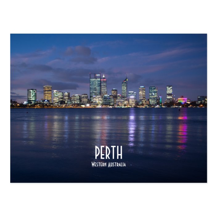 Perth City Skyline Postcard | Zazzle.com.au