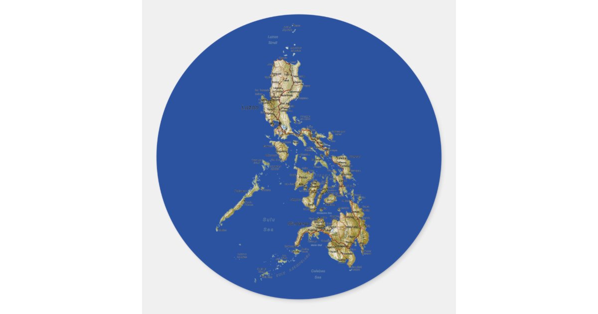 Philippines Map Sticker | Zazzle