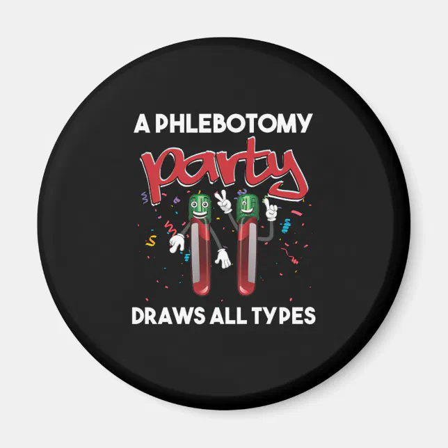 Phlebotomy Party Vacutainer Blood Phlebotomist Gif Magnet | Zazzle