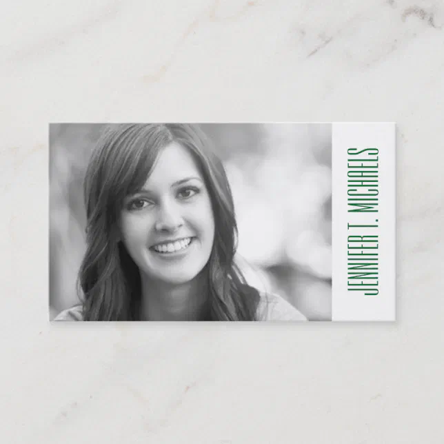 Photo Graduation | Green Palm Tree Pattern Calling Card | Zazzle
