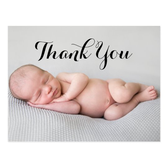Photo Thank You Baby Birth Announcement Postcard | Zazzle.com.au