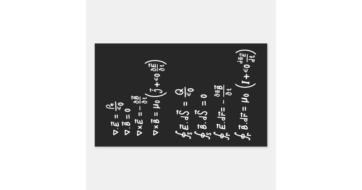 Physics Math Formula Students Teacher Invitation Rectangular Sticker ...