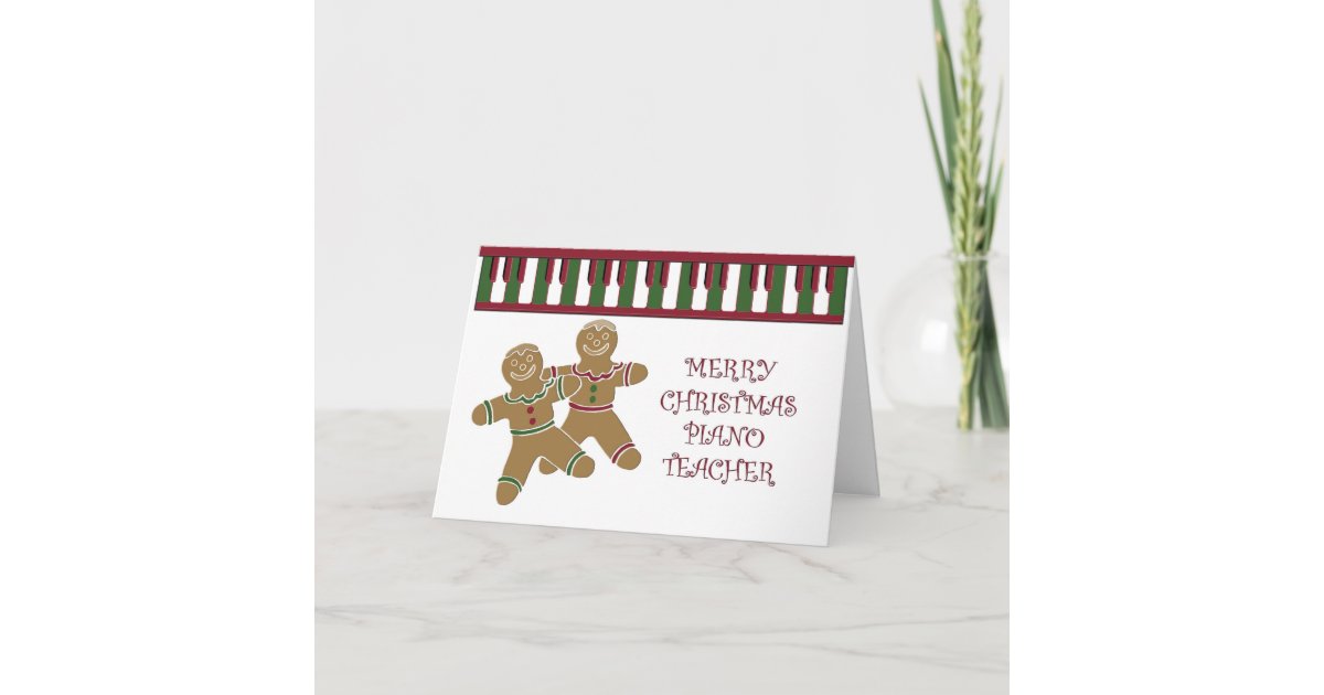 PIANO teacher merry christmas Holiday Card | Zazzle.com.au