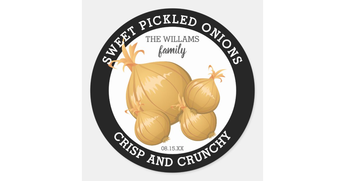 Pickled Onion | Jar Food Labels | Zazzle