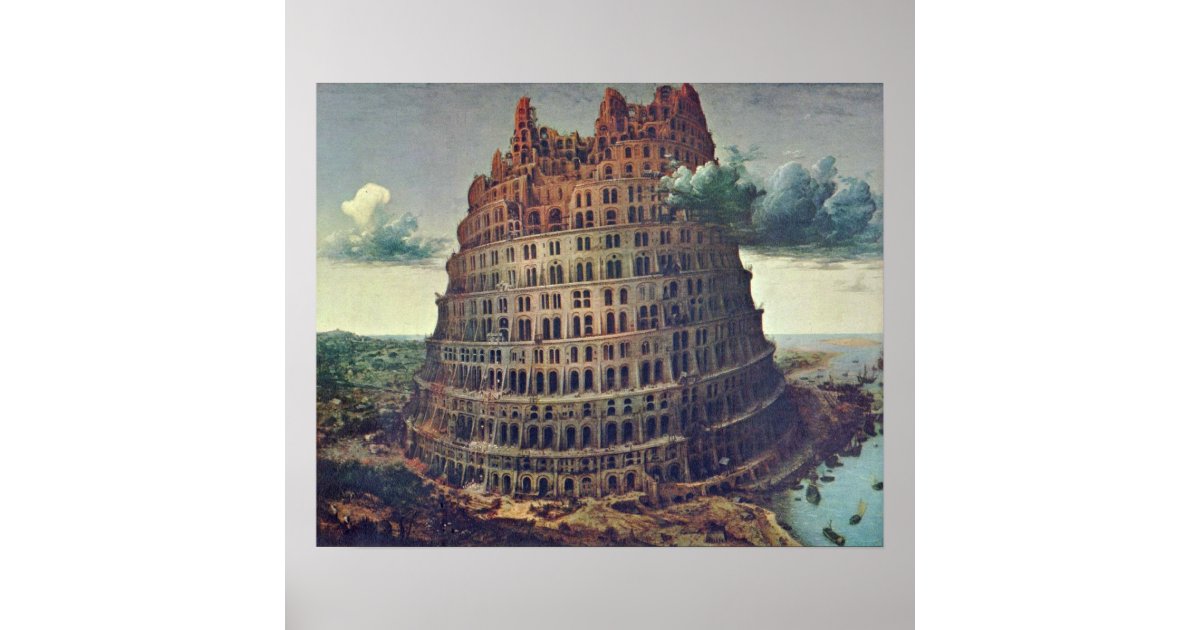 Pieter Bruegel the Elder - The Tower of Babel Poster | Zazzle
