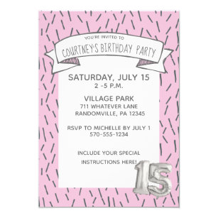 15 Year Old Party Invitations & Announcements | Zazzle AU