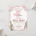 Pink Brown Birthday Shin-Dig Wild West Birthday Invitation | Zazzle