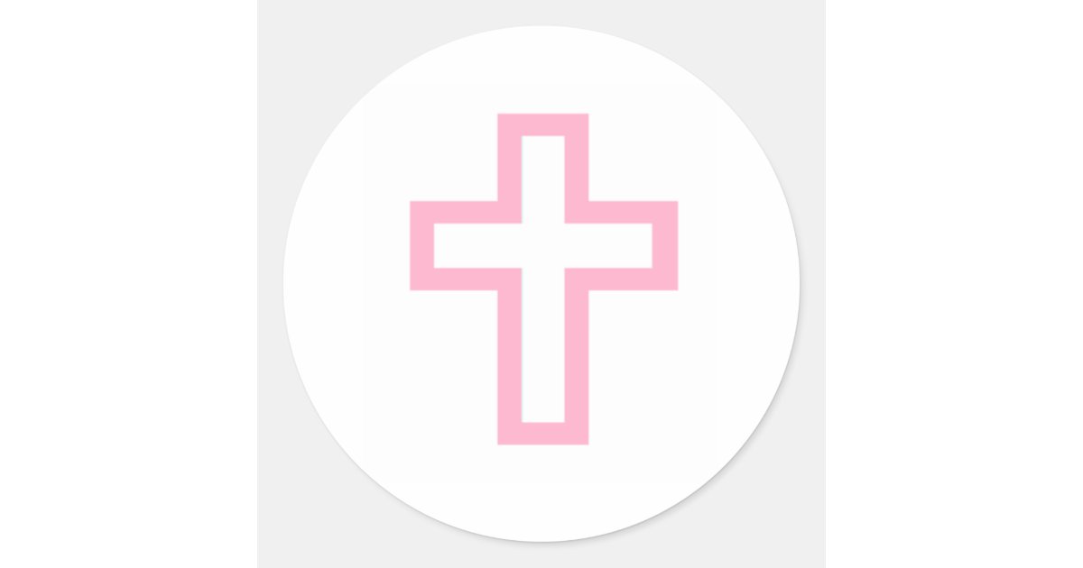 "Pink Cross" Stickers | Zazzle
