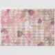 Pink Gold Harlequin Hearts Crowns Floral Decoupage Tissue Paper | Zazzle