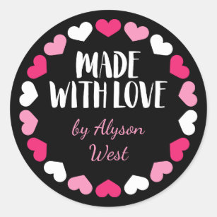 Handmade With Love Stickers | Zazzle AU