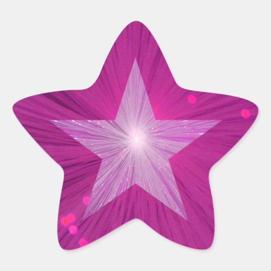 Pink Star sticker star shape | Zazzle.com.au