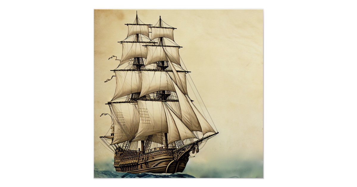 Pirate Ship Art Series - First Edition #24 Poster | Zazzle