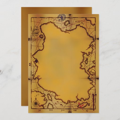 Pirate Treasure Map Invitations | Zazzle